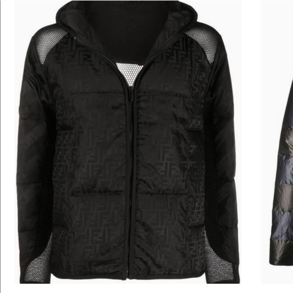 Fendi | Jackets & Coats | Fendi Unisex Jacket Fendi Motif Print Black ...